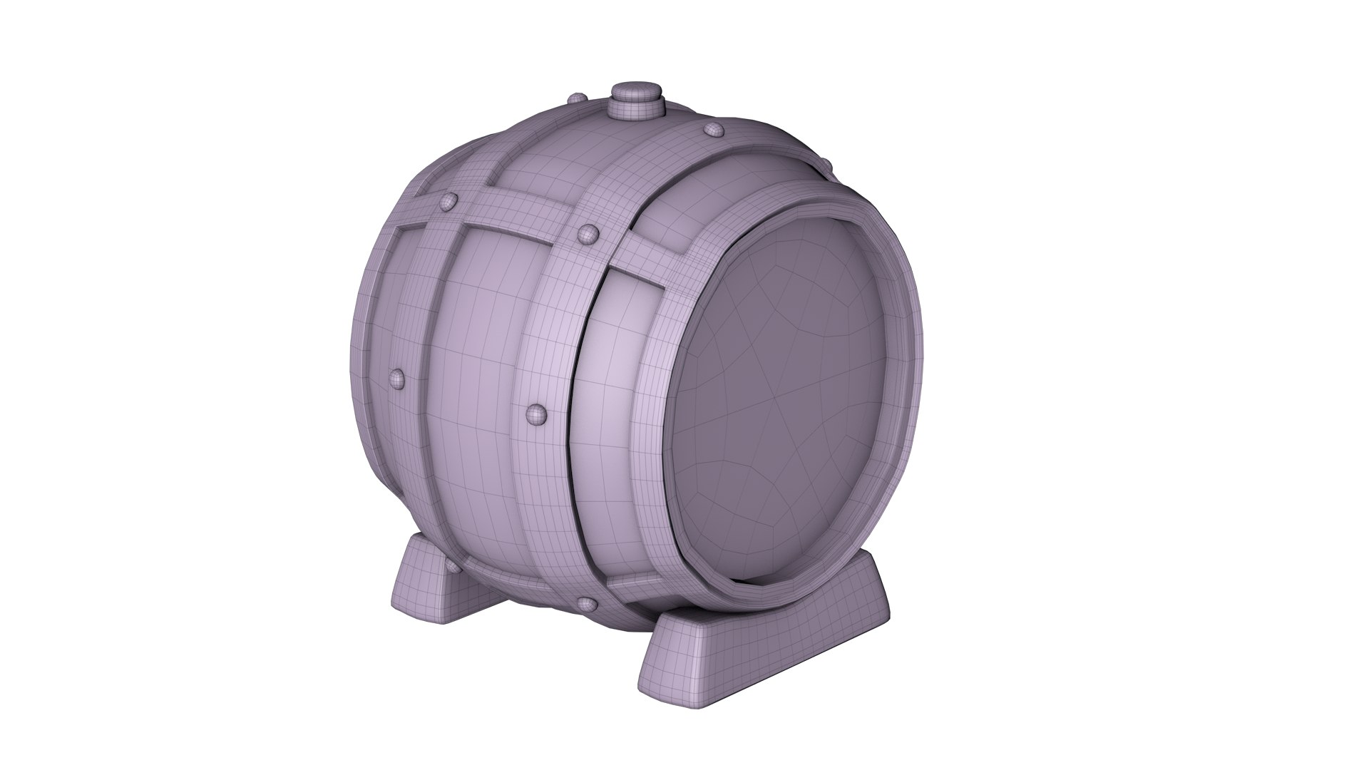 3D Cartoon Barrel - TurboSquid 2118097