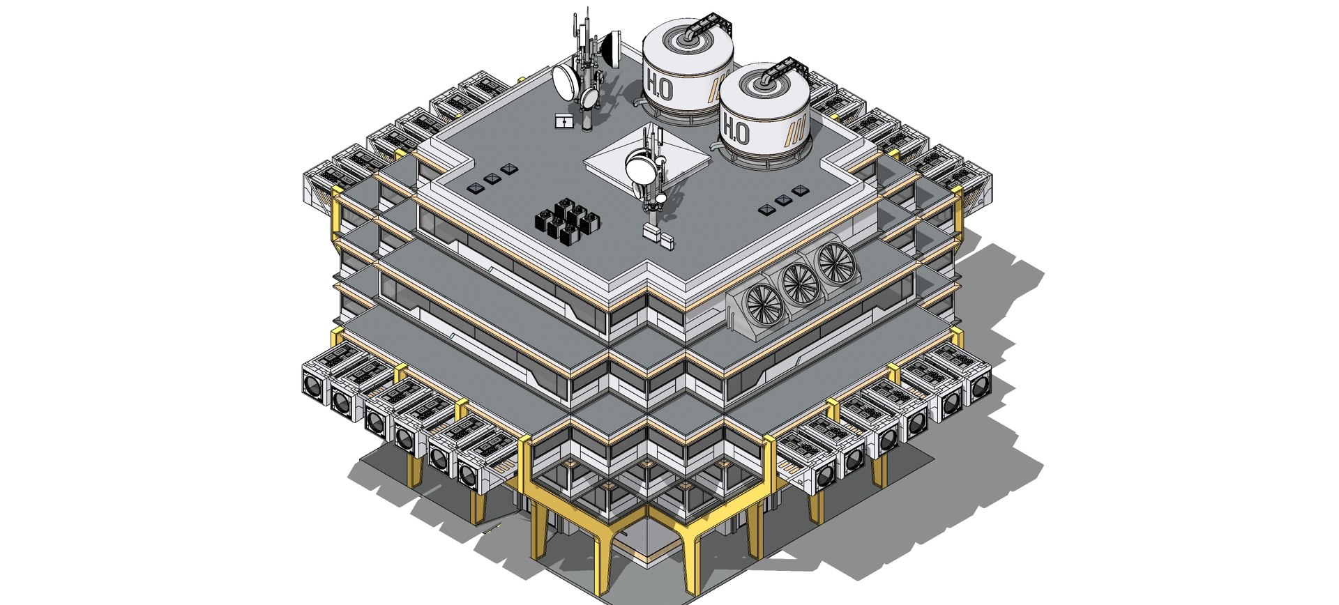 3D Sci-fi Laboratory Block 002 - TurboSquid 1861571