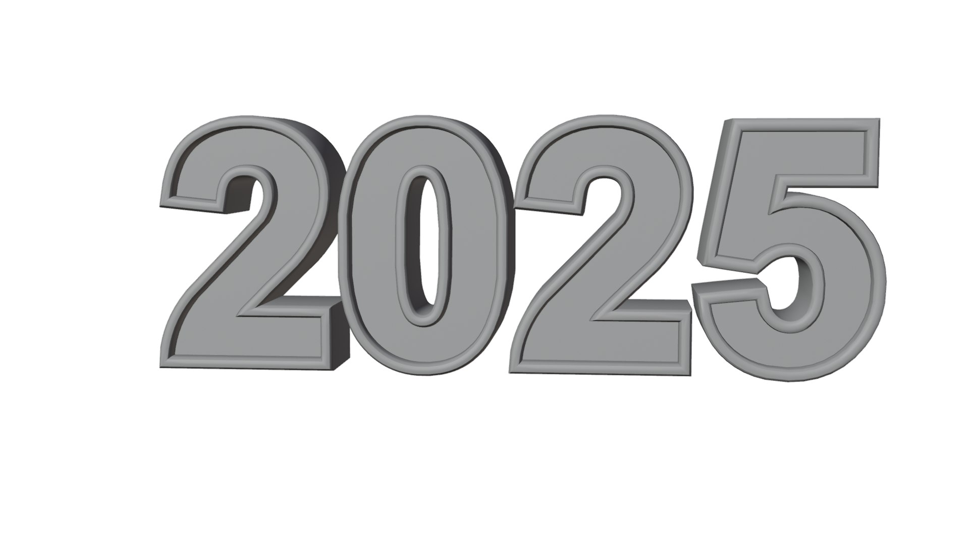3D 3D Year 2025 Numbers Design 3D Model - TurboSquid 2384409