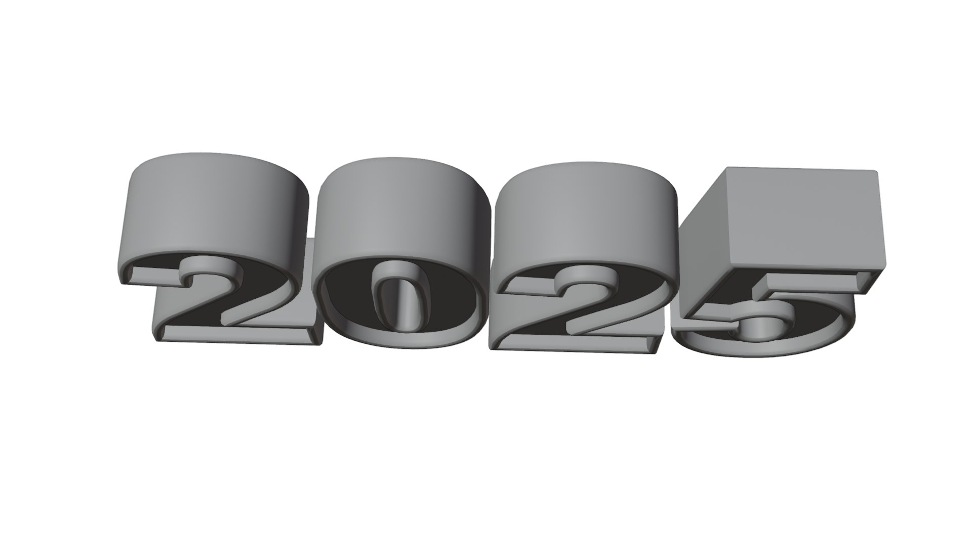 3D 3D Year 2025 Numbers Design 3D Model - TurboSquid 2384409