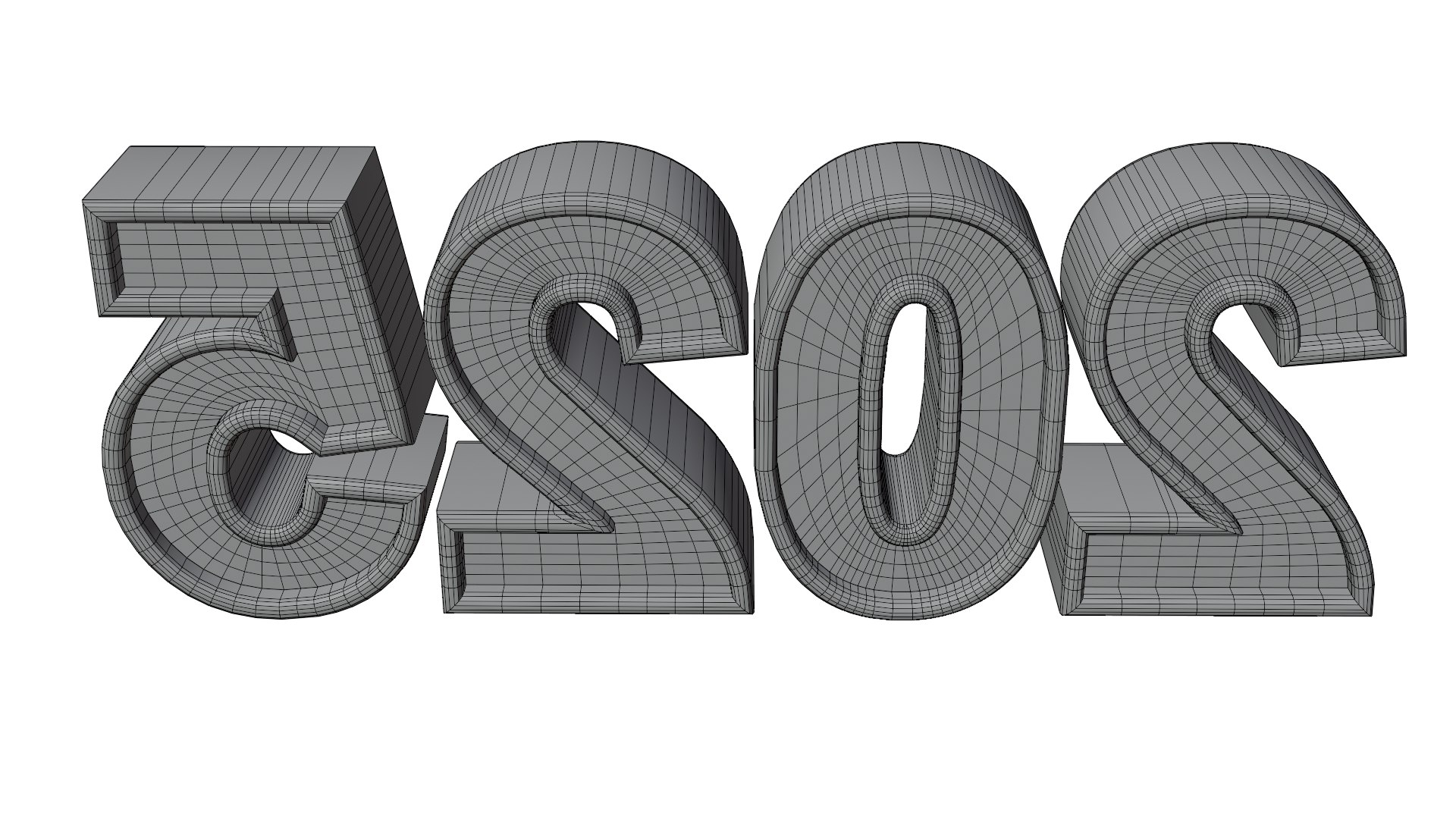 3D 3D Year 2025 Numbers Design 3D Model - TurboSquid 2384409