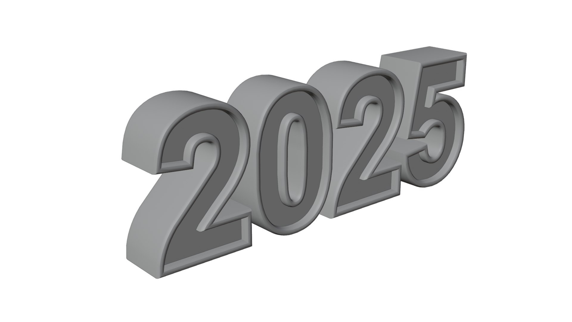 3D 3D Year 2025 Numbers Design 3D Model - TurboSquid 2384409
