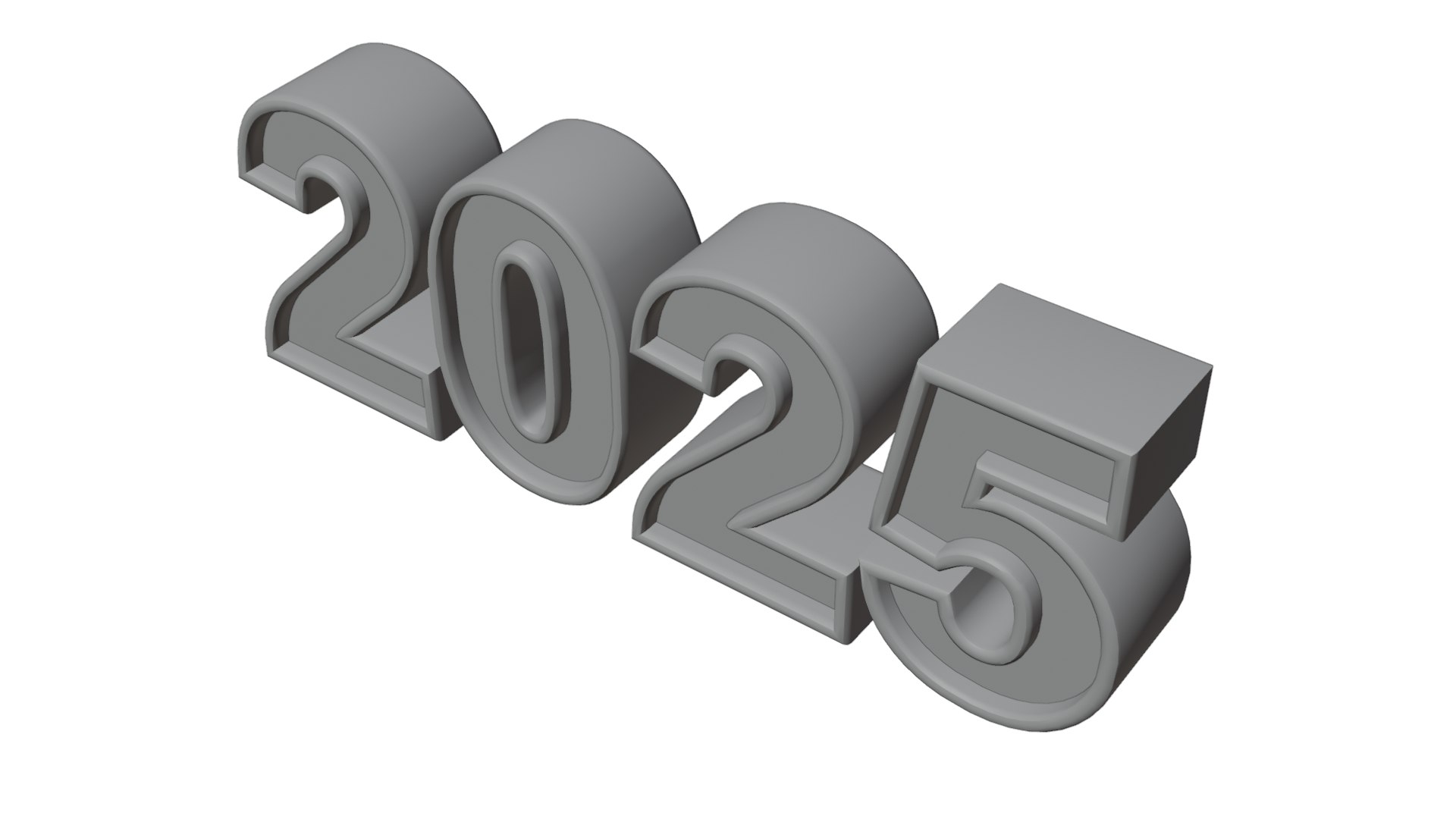 3D 3D Year 2025 Numbers Design 3D Model - TurboSquid 2384409