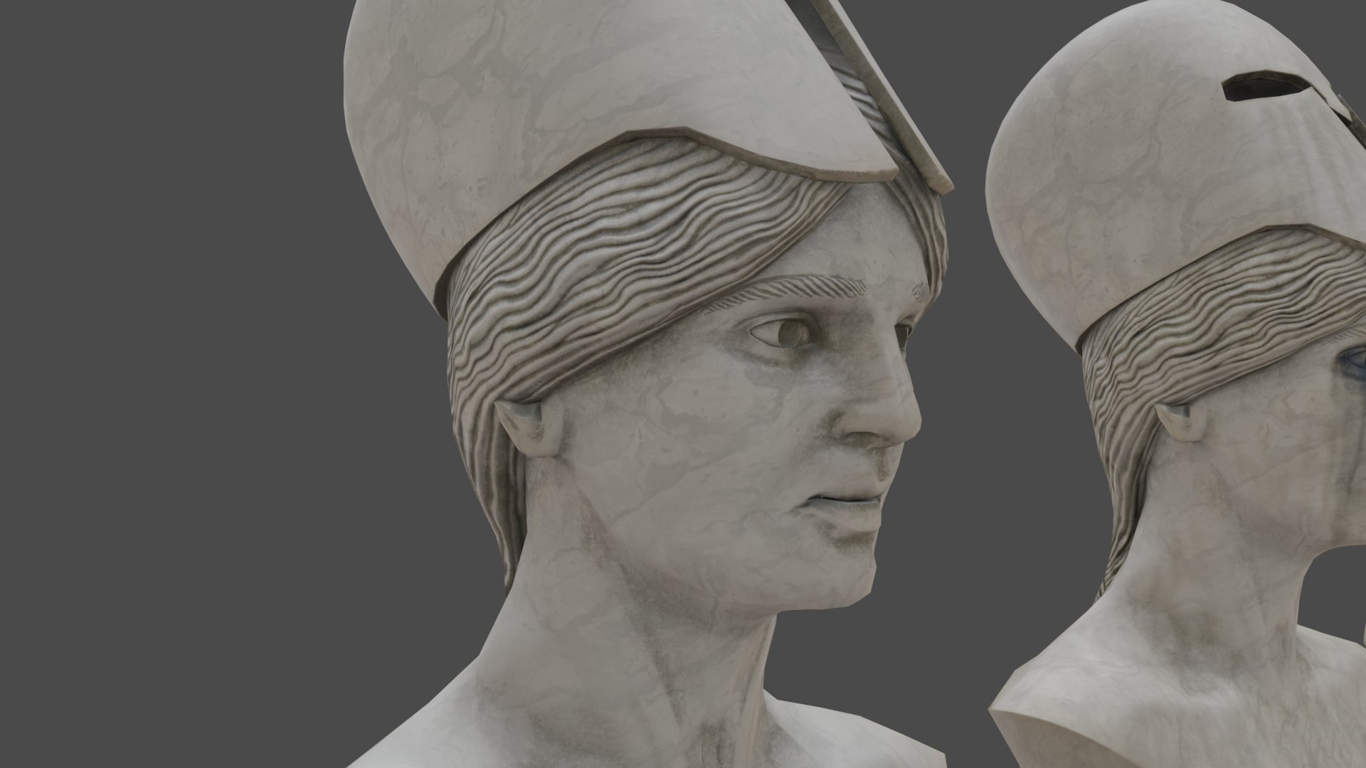 Pallid Bust Pallas Pbr 3D - TurboSquid 1582291