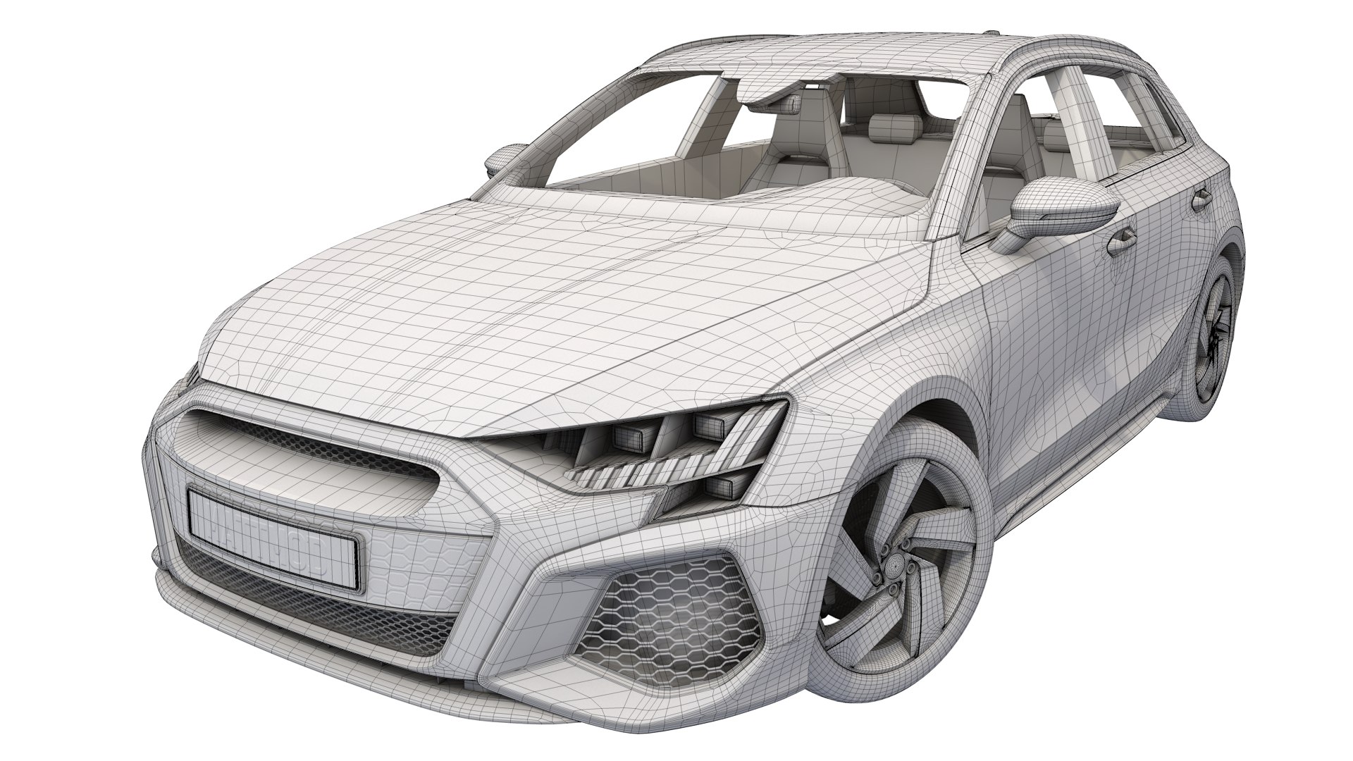 3D Generic Euro Hatchback - 2 - TurboSquid 2196575