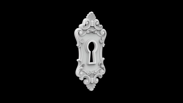 modèle 3D de Cache-trou de serrure de style victorien, décoration d ...
