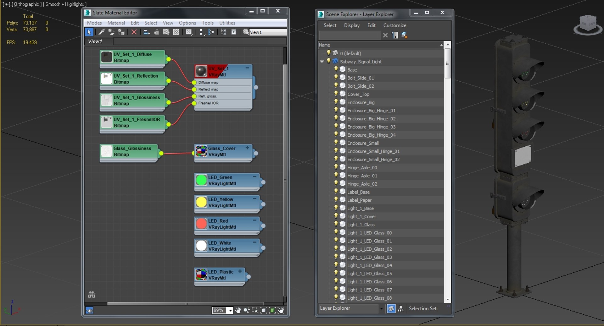 3D Subway Signal Light - TurboSquid 1187340