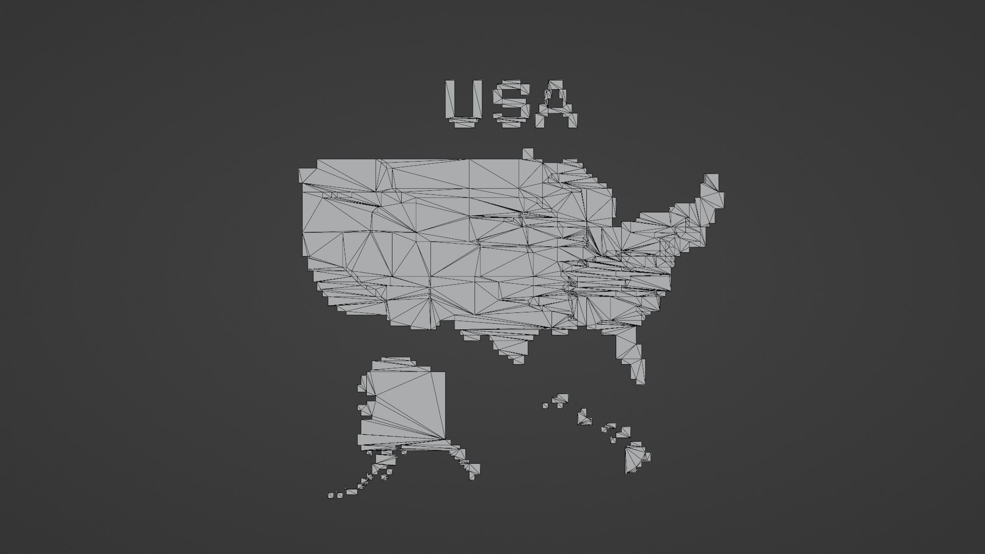 3D Model Pixel USA Map - TurboSquid 1886824