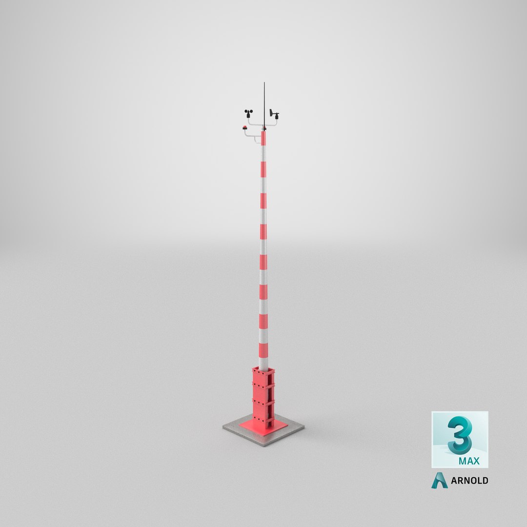 3D wind speed direction sensor - TurboSquid 1713290