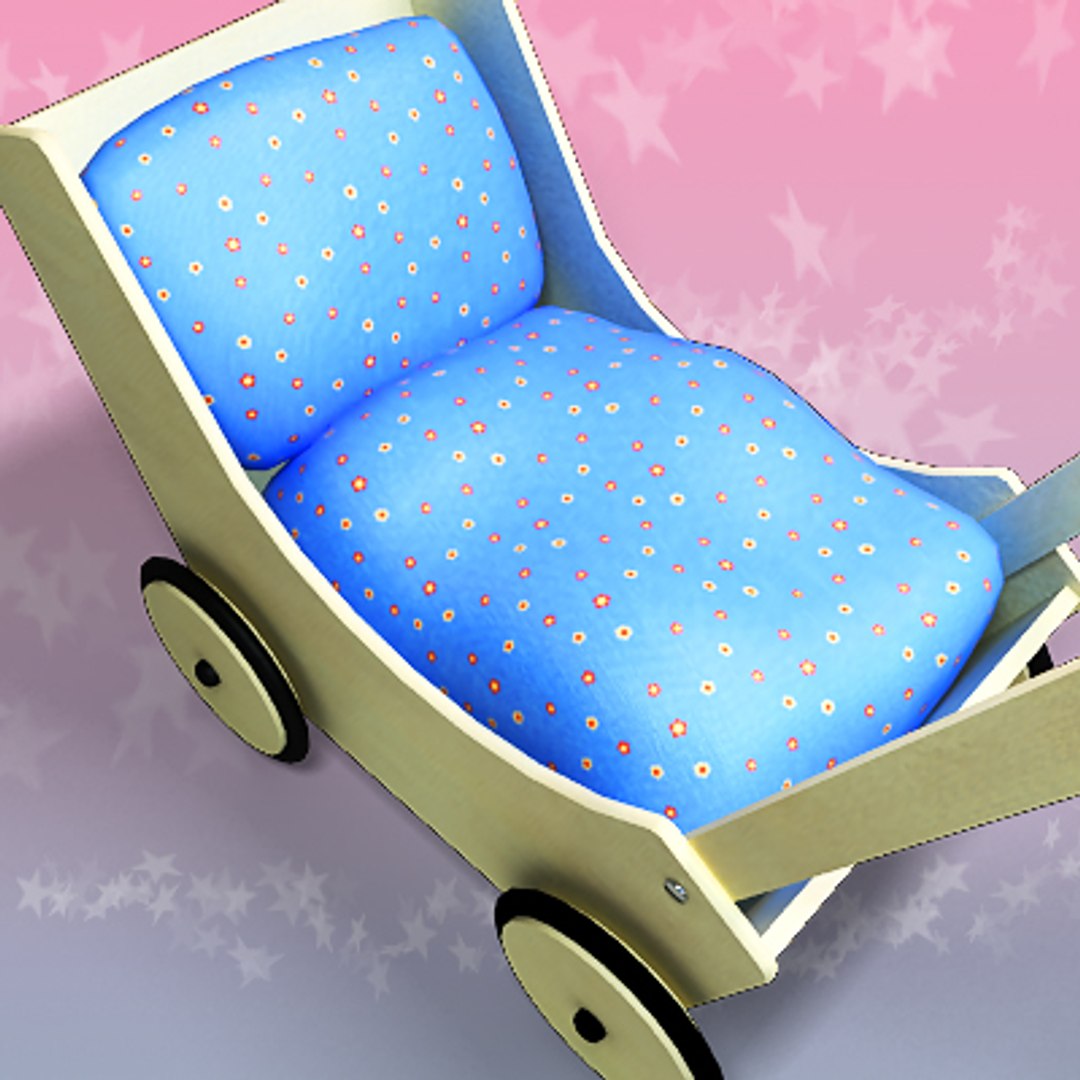 Toy Baby Carriage 3d Model