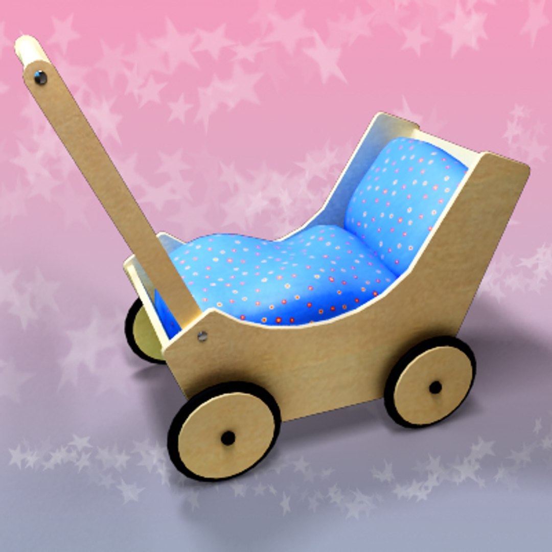 Toy Baby Carriage 3d Model