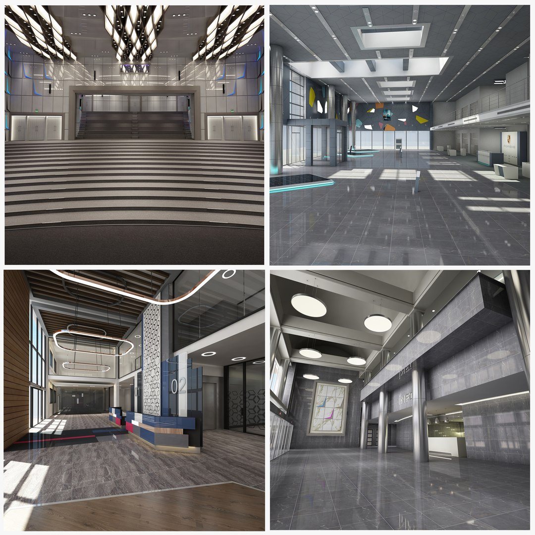 3D Mix Interior Set 4 In 1 - TurboSquid 1976804