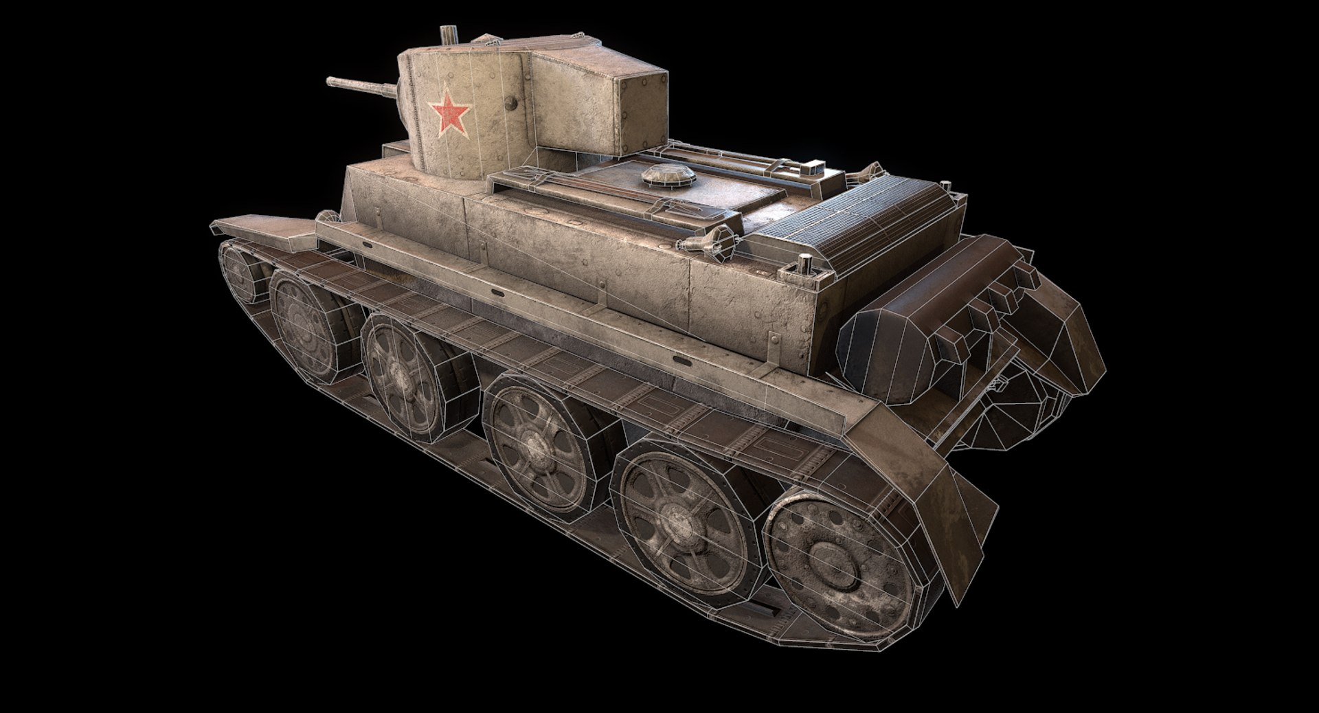 Bt-2 pbr ready tank 3D model - TurboSquid 1482420