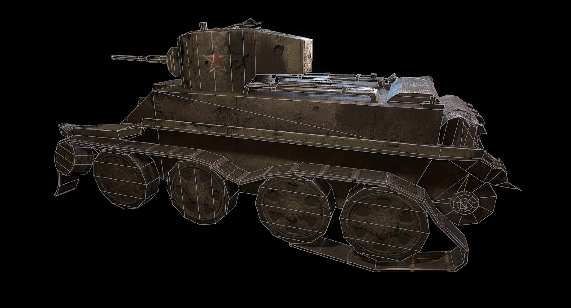 Bt-2 pbr ready tank 3D model - TurboSquid 1482420
