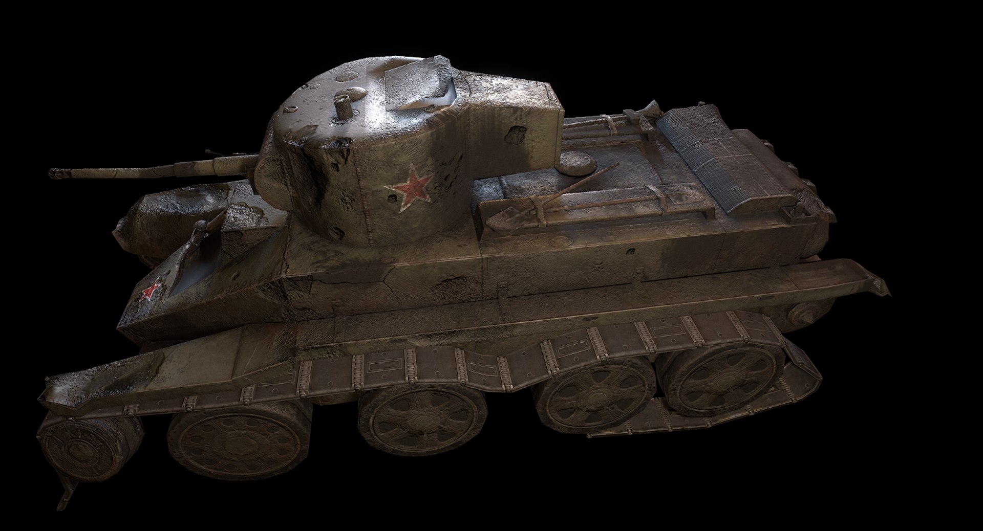 Bt-2 pbr ready tank 3D model - TurboSquid 1482420