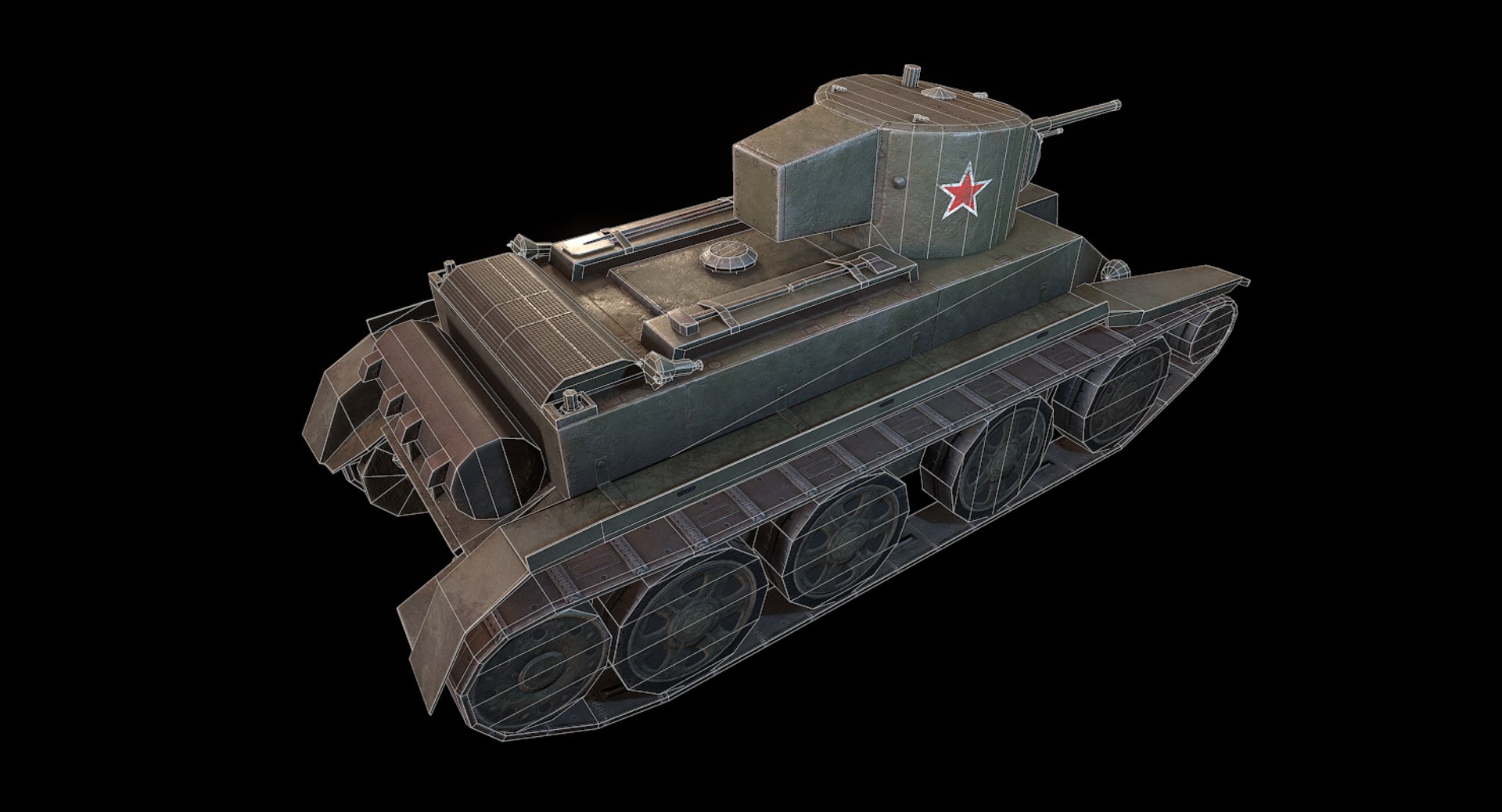 Bt-2 pbr ready tank 3D model - TurboSquid 1482420