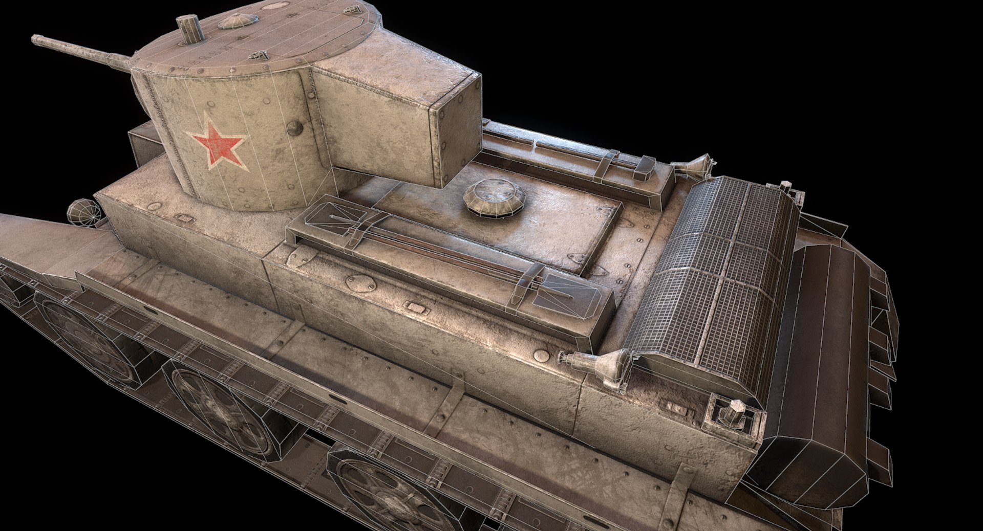 Bt-2 pbr ready tank 3D model - TurboSquid 1482420
