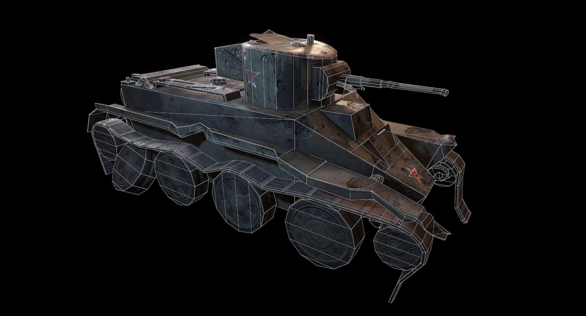 Bt-2 pbr ready tank 3D model - TurboSquid 1482420