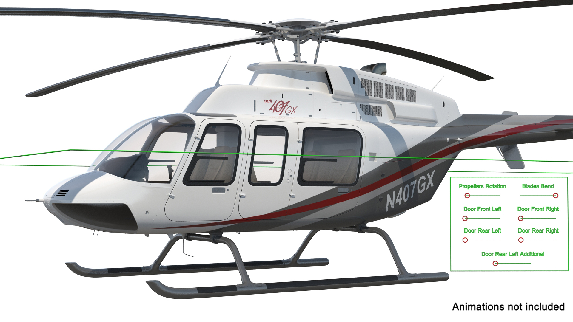 Bell 407 Gx Utility 3D - TurboSquid 1536500