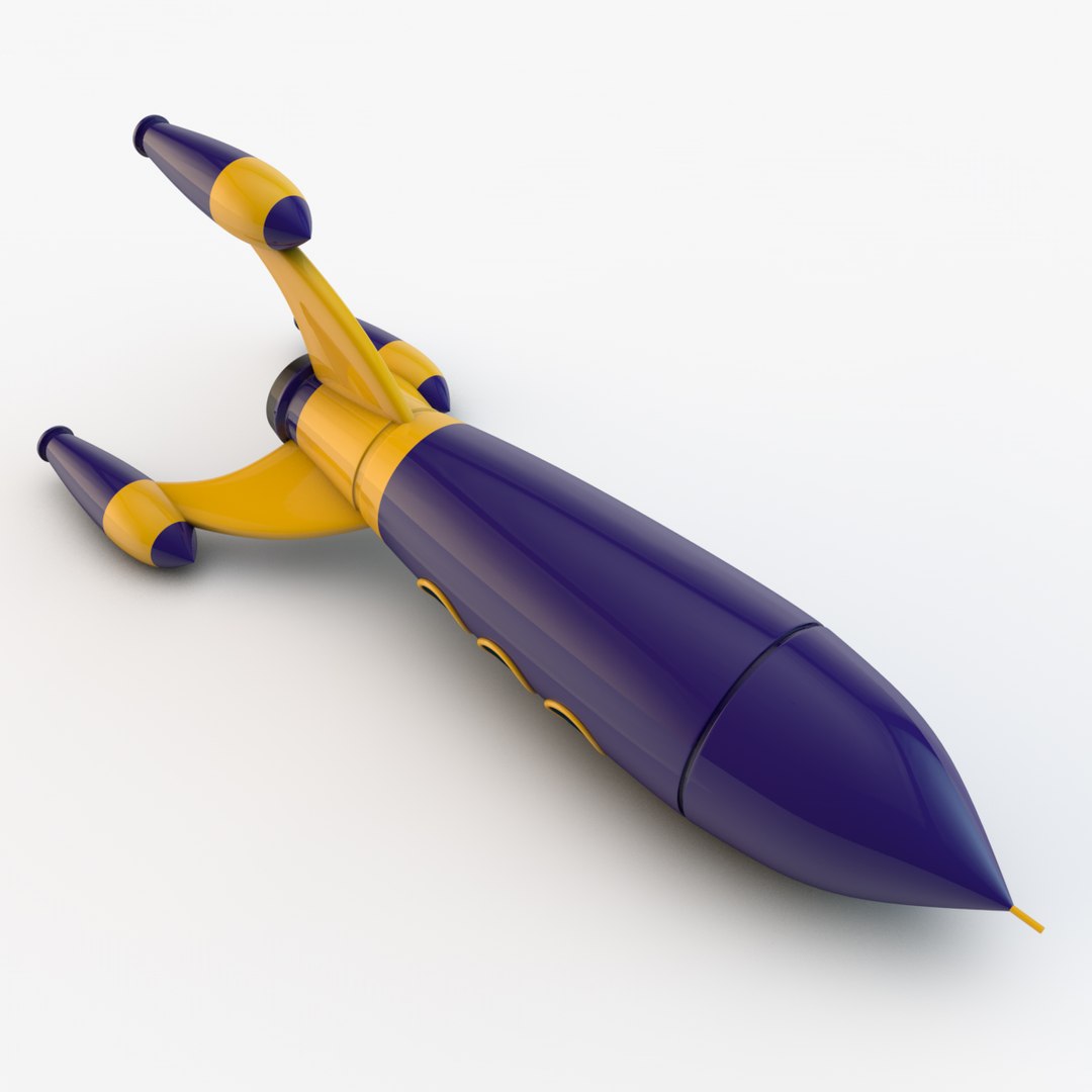 Rocket Ship 3d C4d