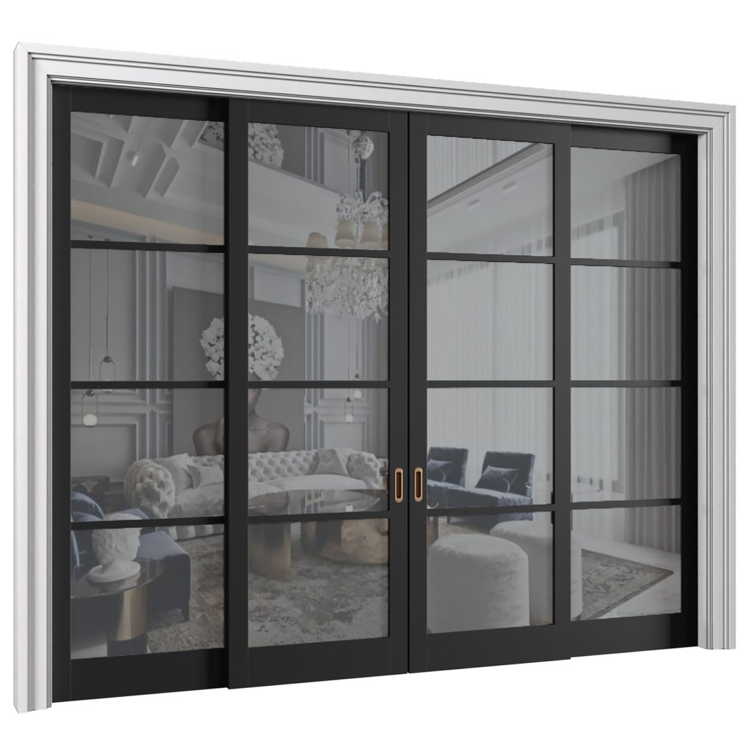 French Art Deco Sliding Modern Doors Model - TurboSquid 2057061