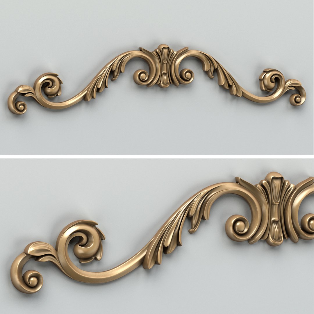 3d Carved Horizontal Decor Model