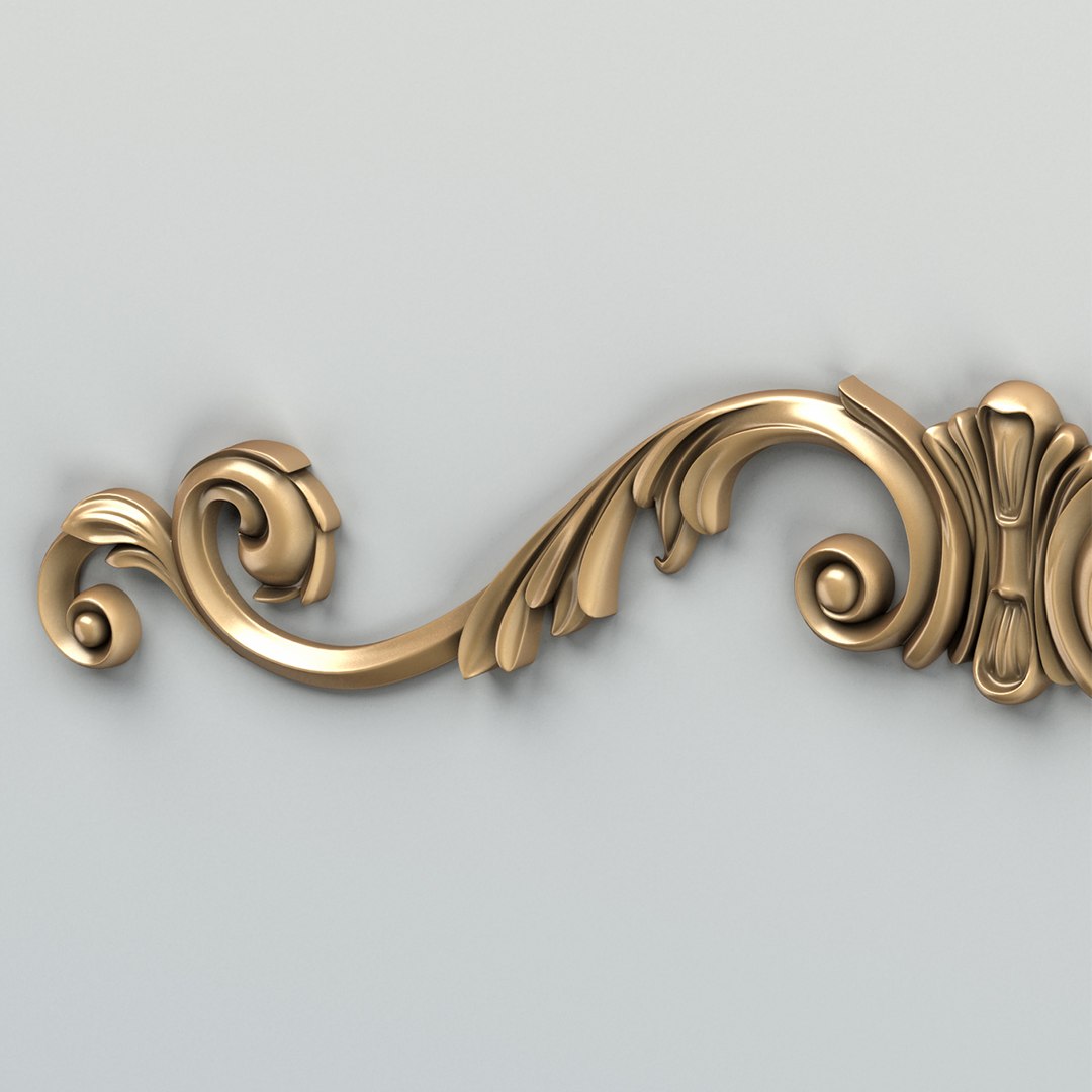 3d Carved Horizontal Decor Model