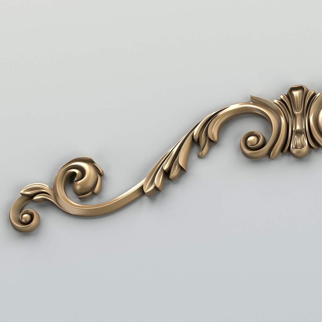3d Carved Horizontal Decor Model