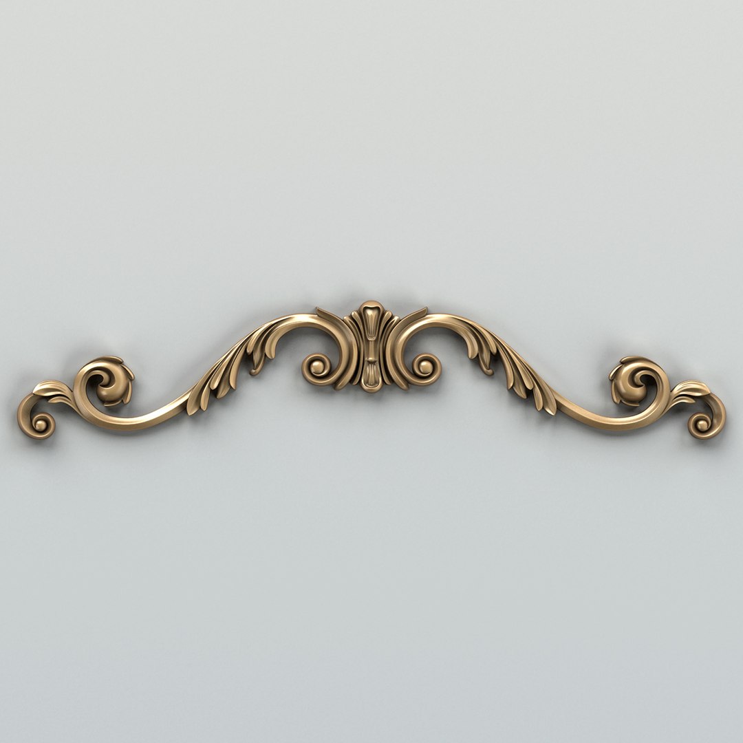 3d Carved Horizontal Decor Model
