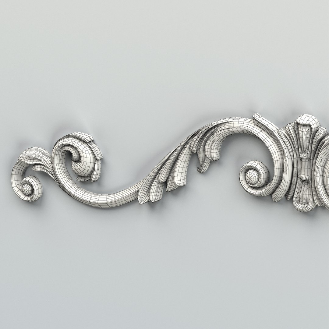 3d Carved Horizontal Decor Model