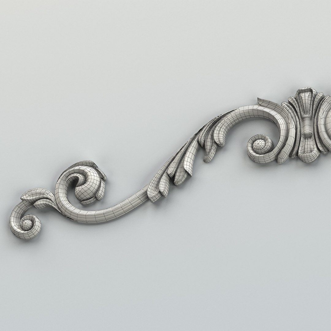 3d Carved Horizontal Decor Model