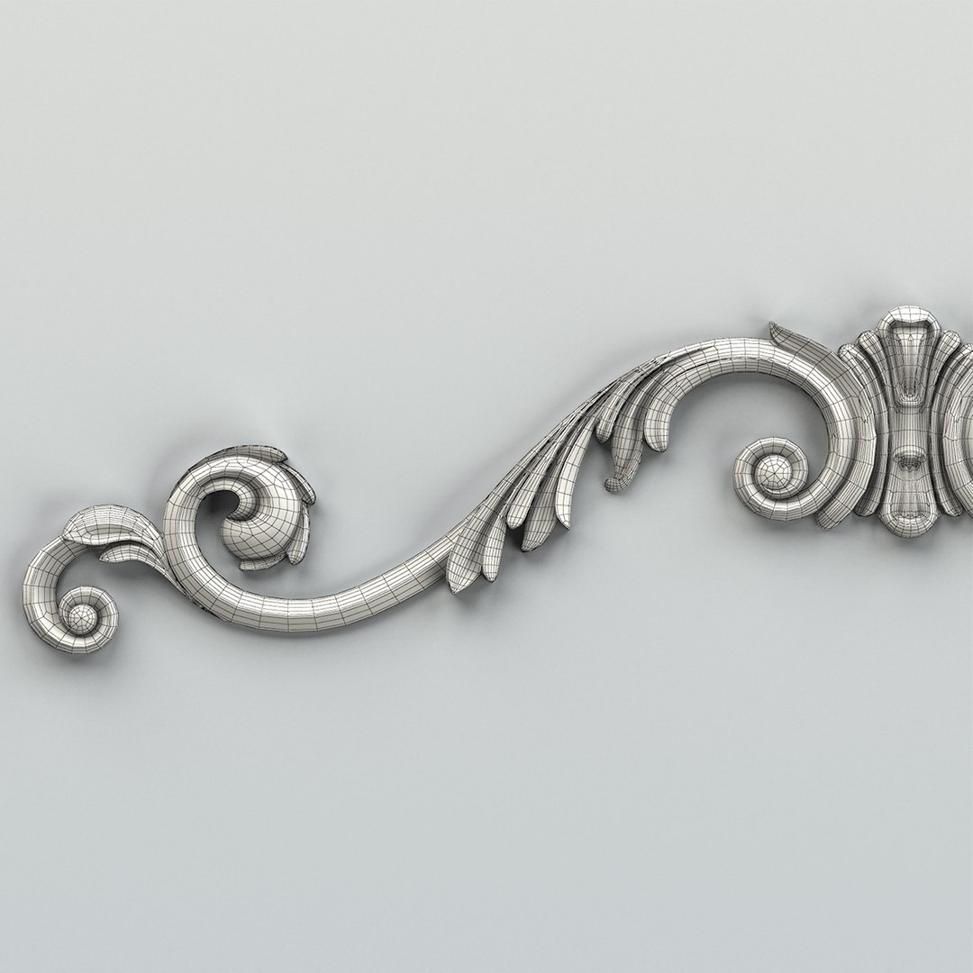 3d Carved Horizontal Decor Model