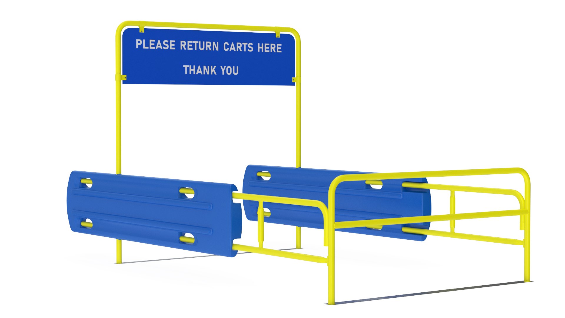 3D Bumper Cart Corral Yellow - TurboSquid 2028981