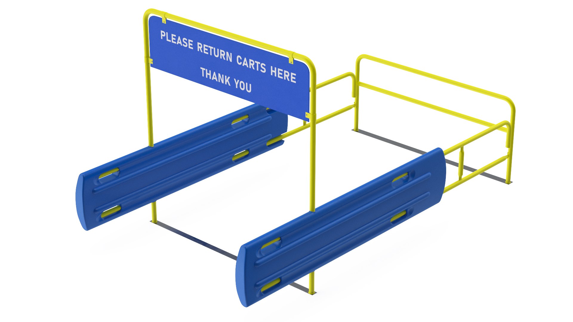 3D Bumper Cart Corral Yellow - TurboSquid 2028981
