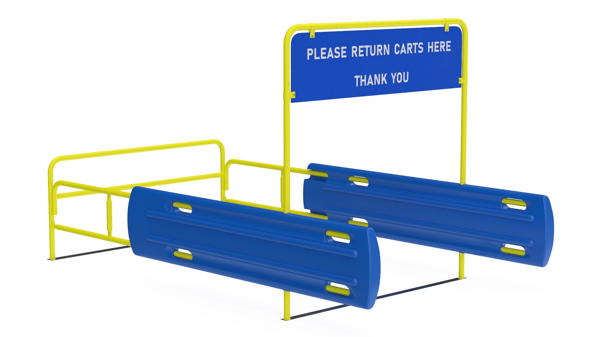 3D Bumper Cart Corral Yellow - TurboSquid 2028981