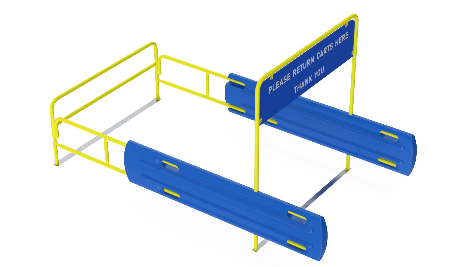 3D Bumper Cart Corral Yellow - TurboSquid 2028981