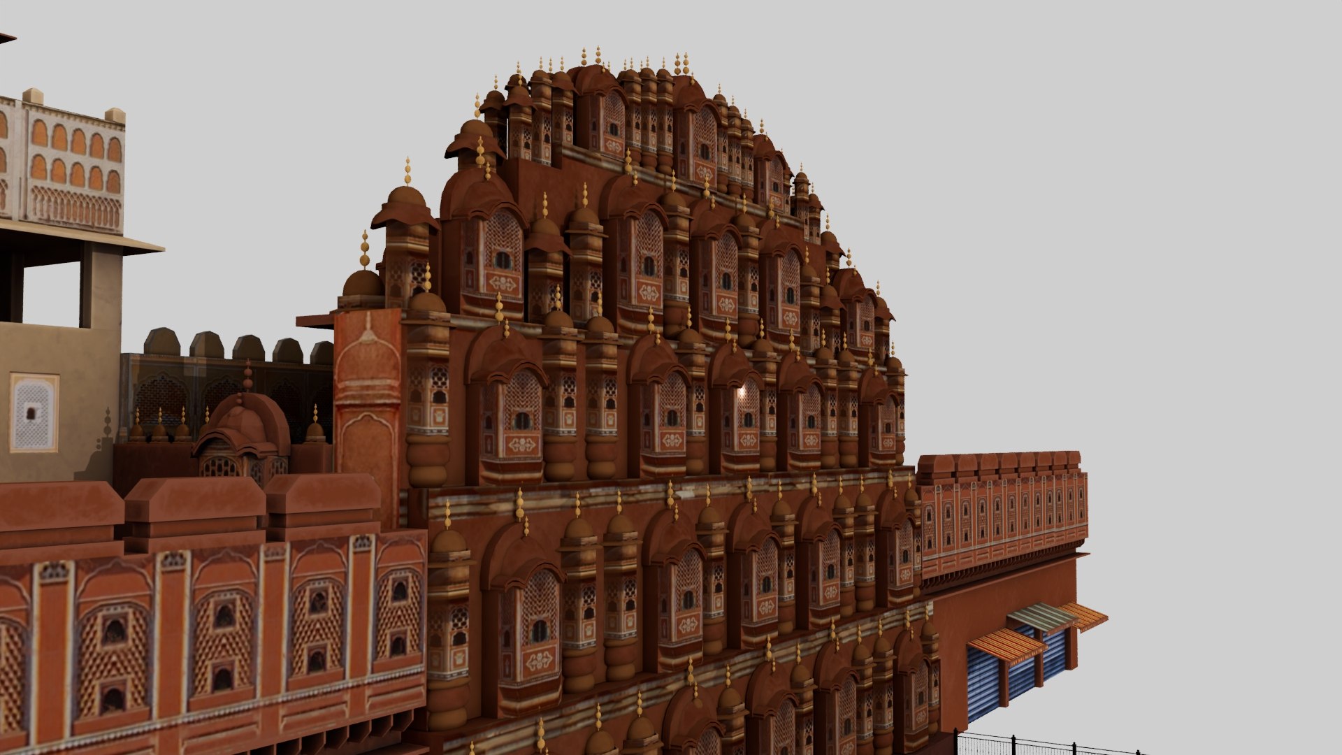 3D Hawa Mahal - High-Quality 3D Model Jaipur Landmark Architecture ...