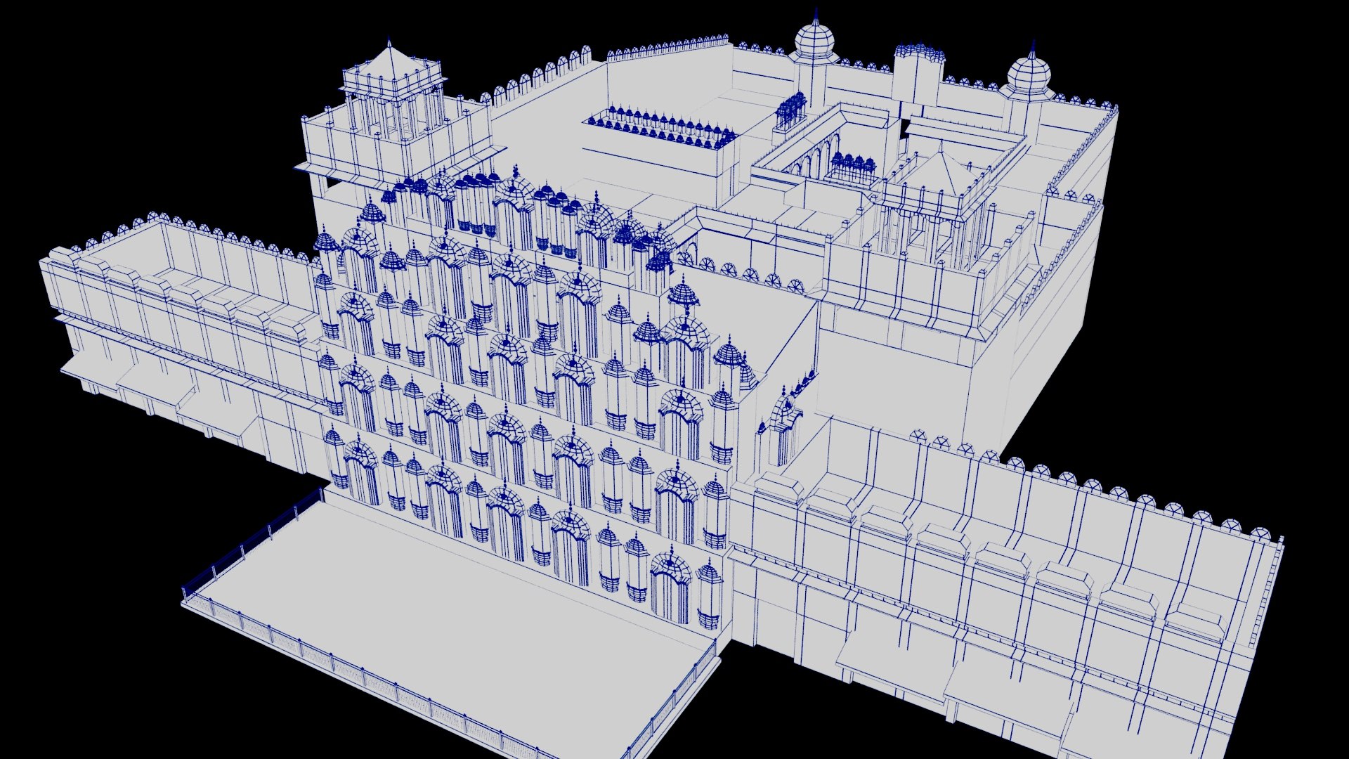 3D Hawa Mahal - High-Quality 3D Model Jaipur Landmark Architecture ...