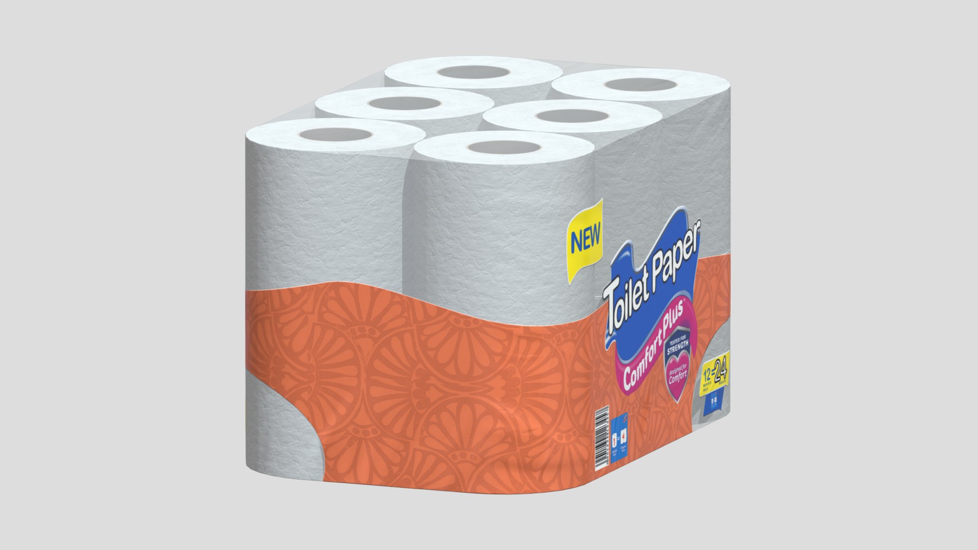 3D Toilet Paper Pack Low Poly Model - TurboSquid 2279673