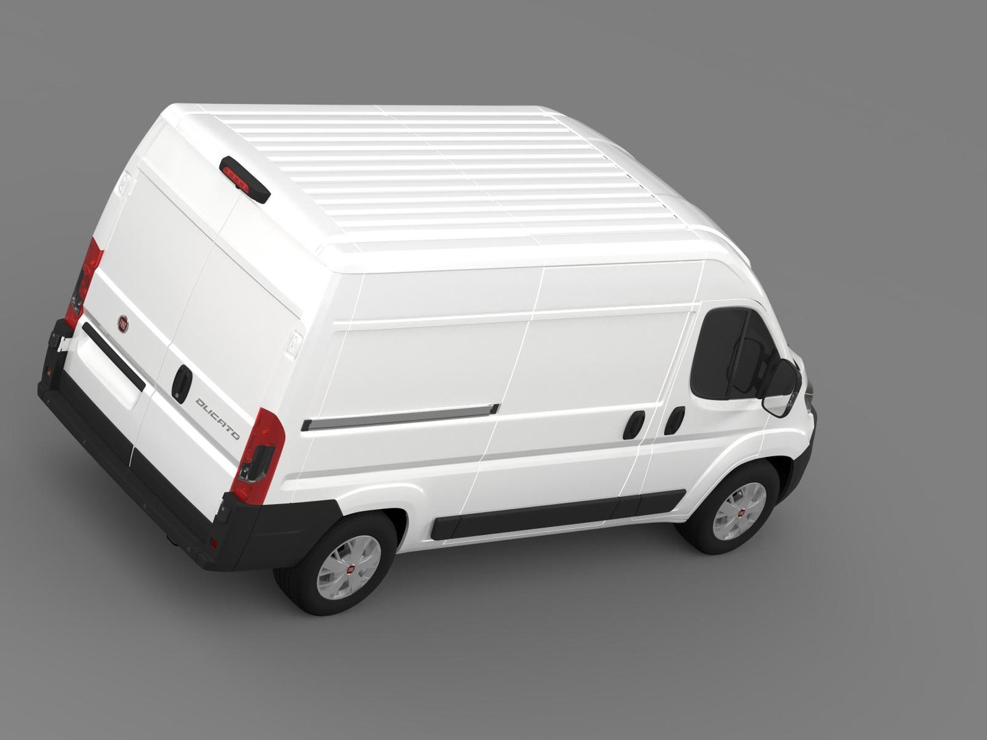 fiat ducato van l2h2 3d model
