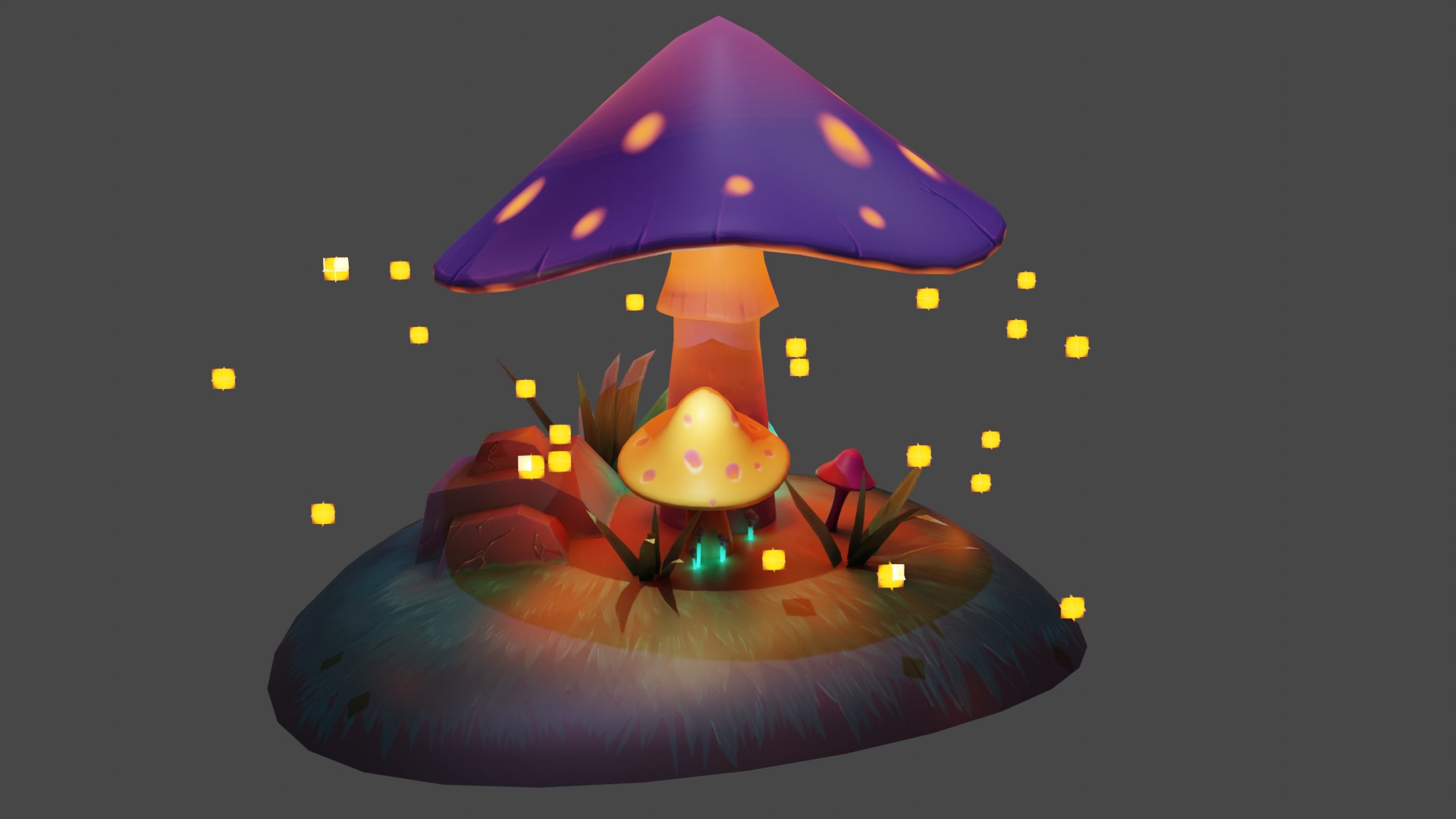3D Mushroom Model - TurboSquid 2264977