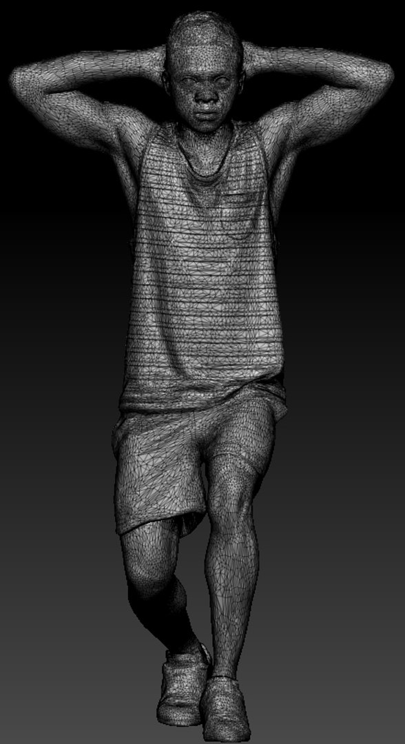 Athletic young man doing exercise 298 3D model - TurboSquid 1734940