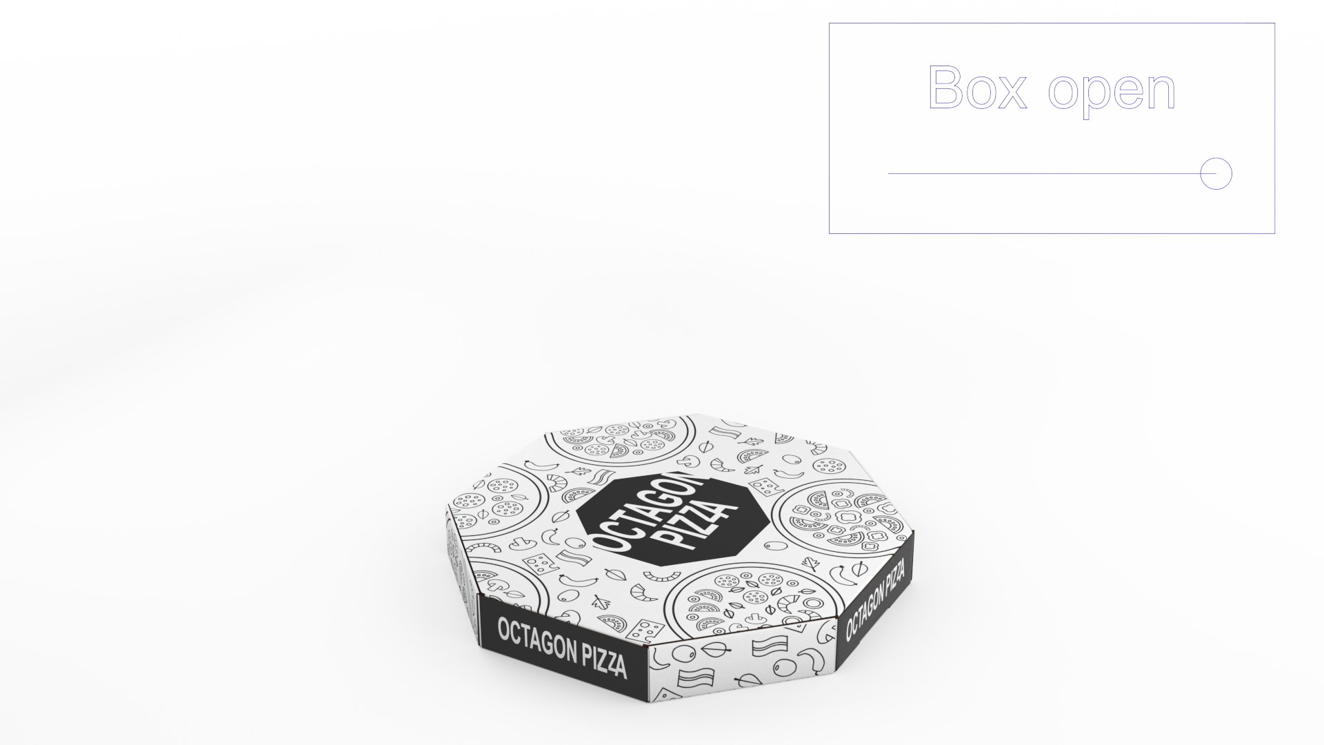 Octagonal Pizza Box With Pizza Rigged 3D Model - TurboSquid 2000263