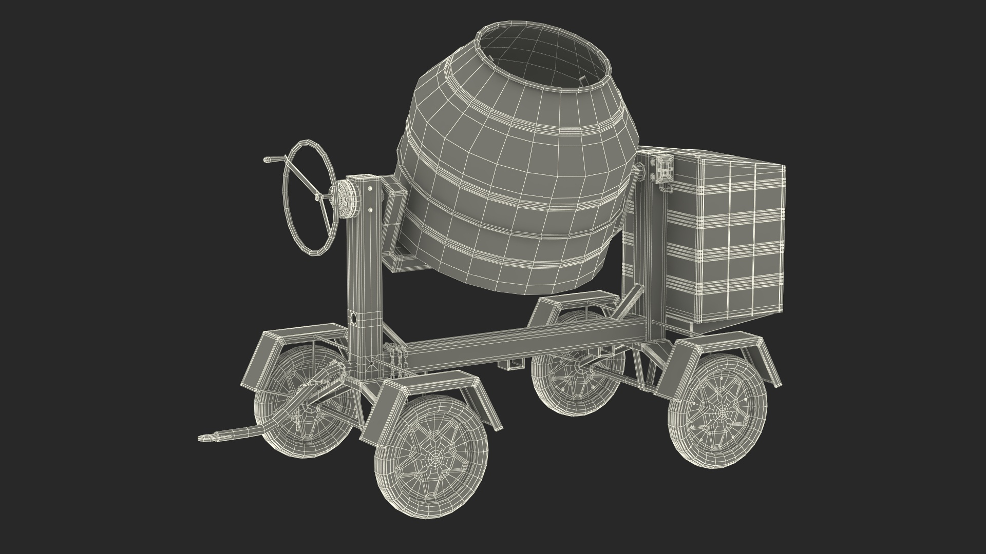 3D Electric Concrete Mixer - TurboSquid 2130055