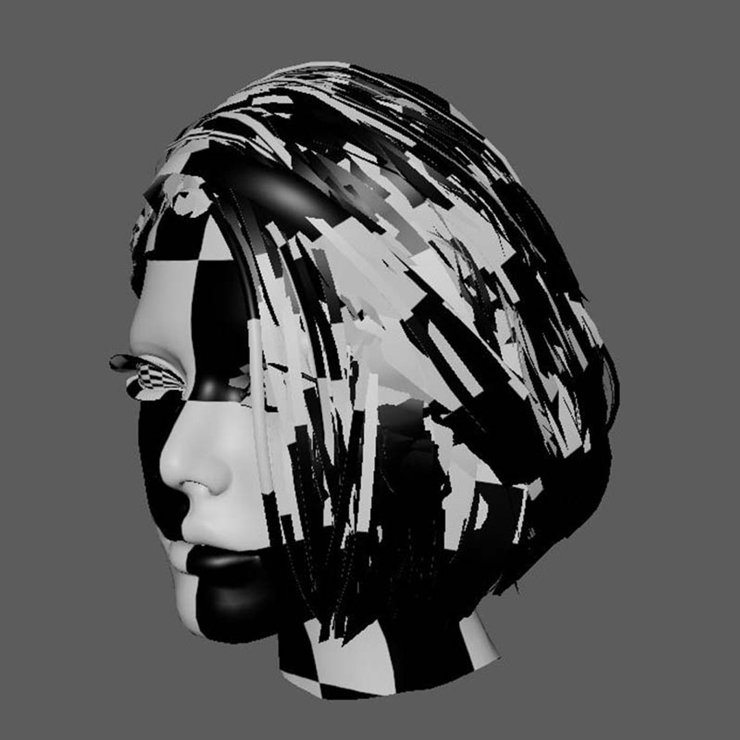 3D Female Messy Bob Hairstyle Low-poly - TurboSquid 2139427