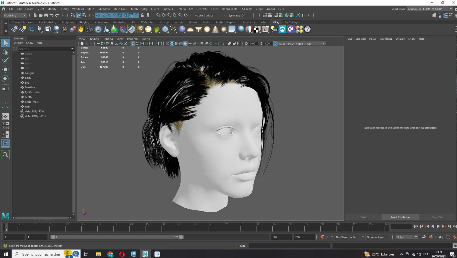 3D Female Messy Bob Hairstyle Low-poly - TurboSquid 2139427