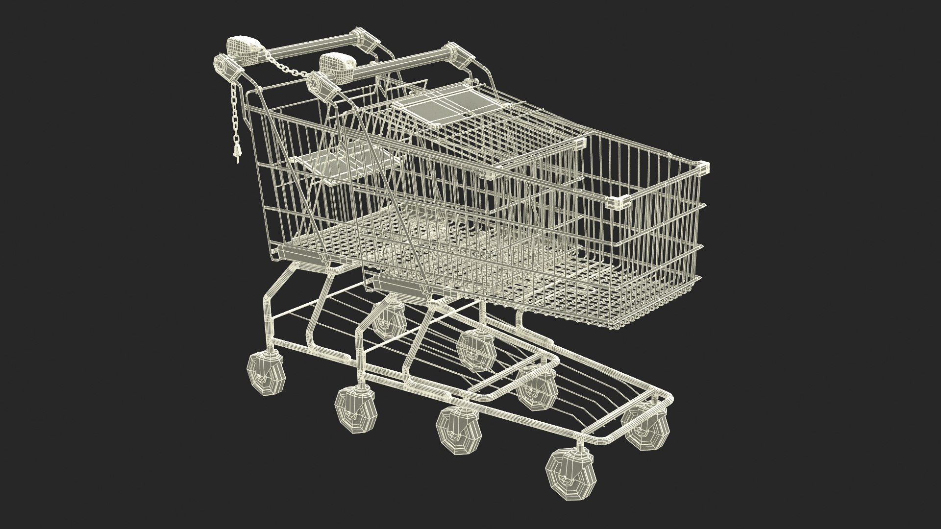 3D Trolley Shopping Carts Connected with Coin Locker model - TurboSquid ...