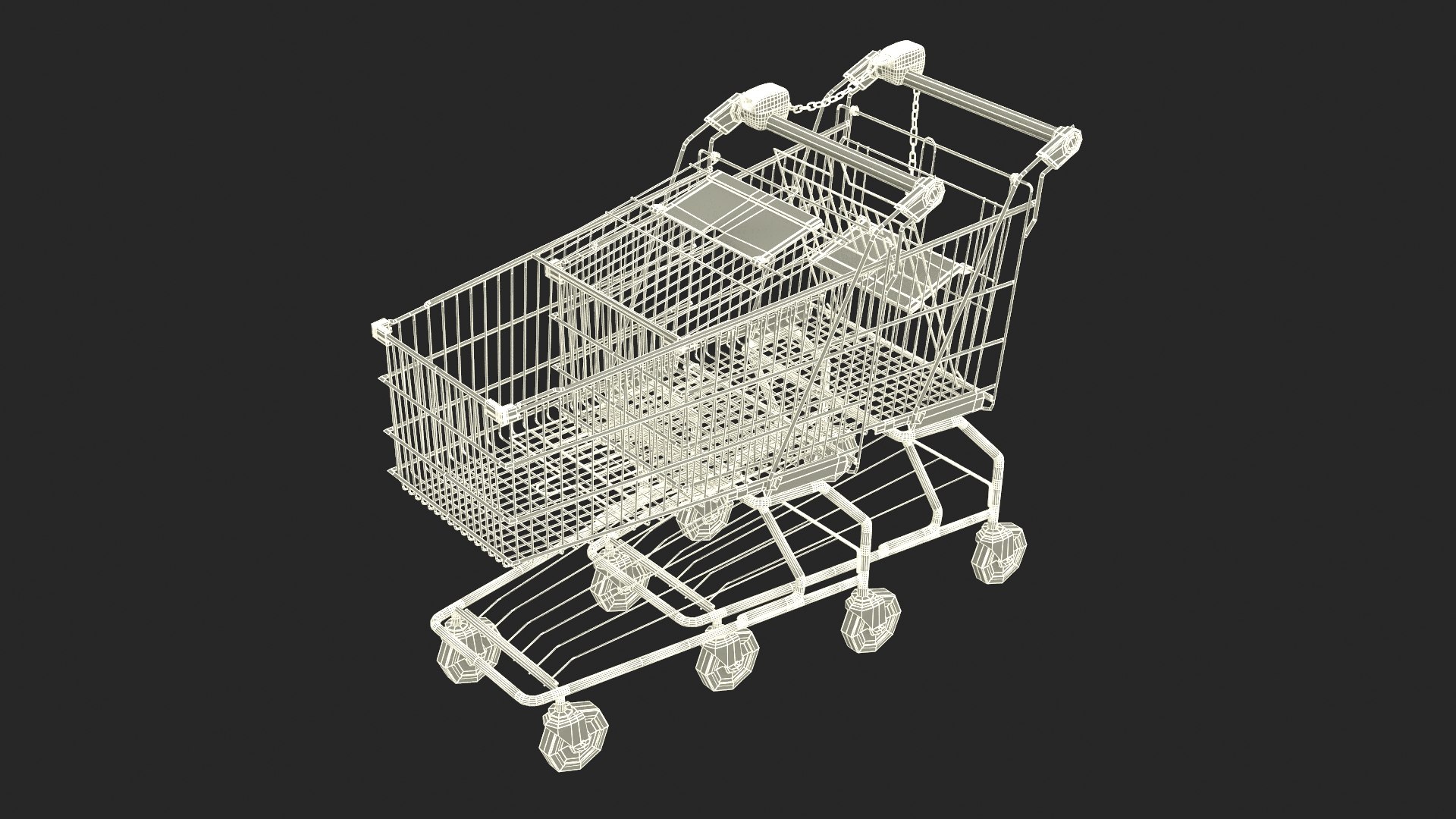 3D Trolley Shopping Carts Connected with Coin Locker model - TurboSquid ...