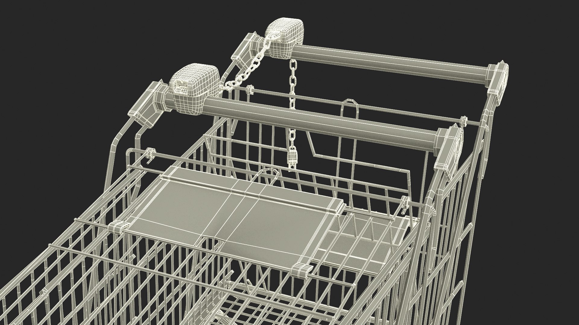 3D Trolley Shopping Carts Connected with Coin Locker model - TurboSquid ...