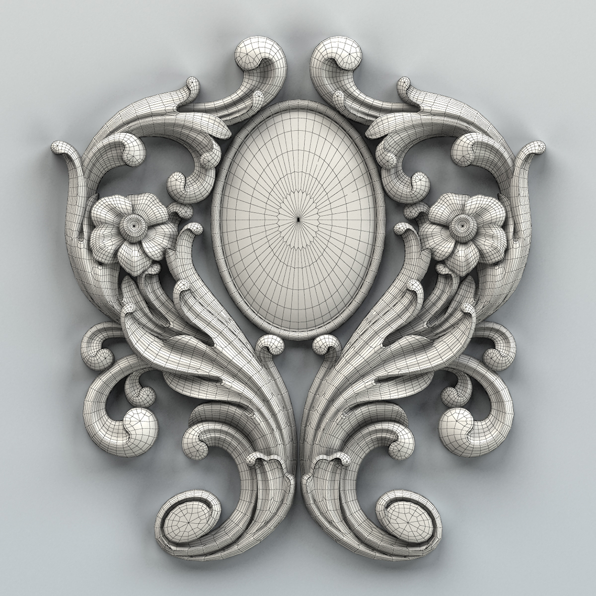 3d model of carved decor